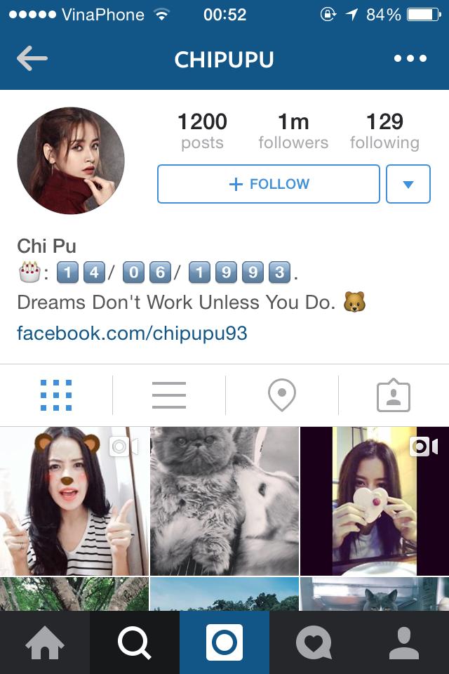 Chi Pu khoe giọng đáng yêu trong clip khoe Instagram đạt mốc 1 triệu ...