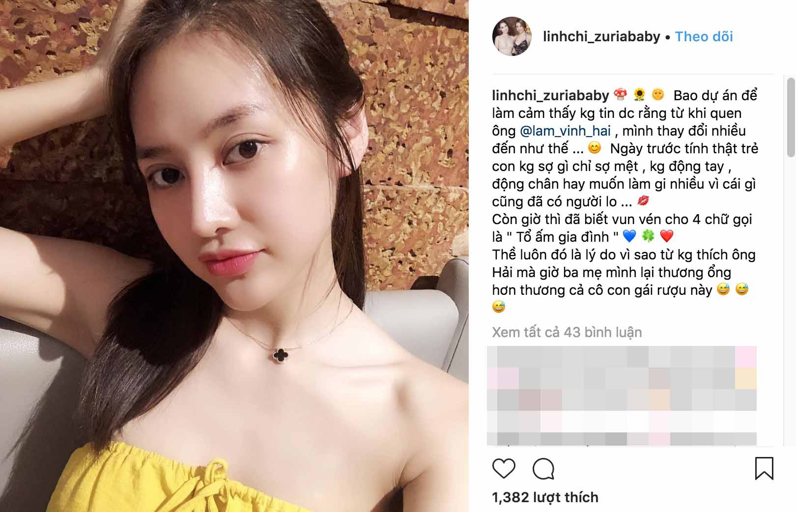 Sau tuyên bố đã làm lễ dạm ngõ, Linh Chi tiết lộ bố mẹ yêu thương Lâm ...