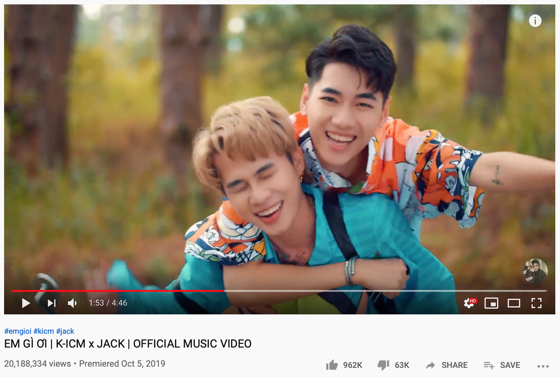 "Em gì ơi" của Jack và K-ICM quá gập ghềnh trên Top Trending là có điềm ...