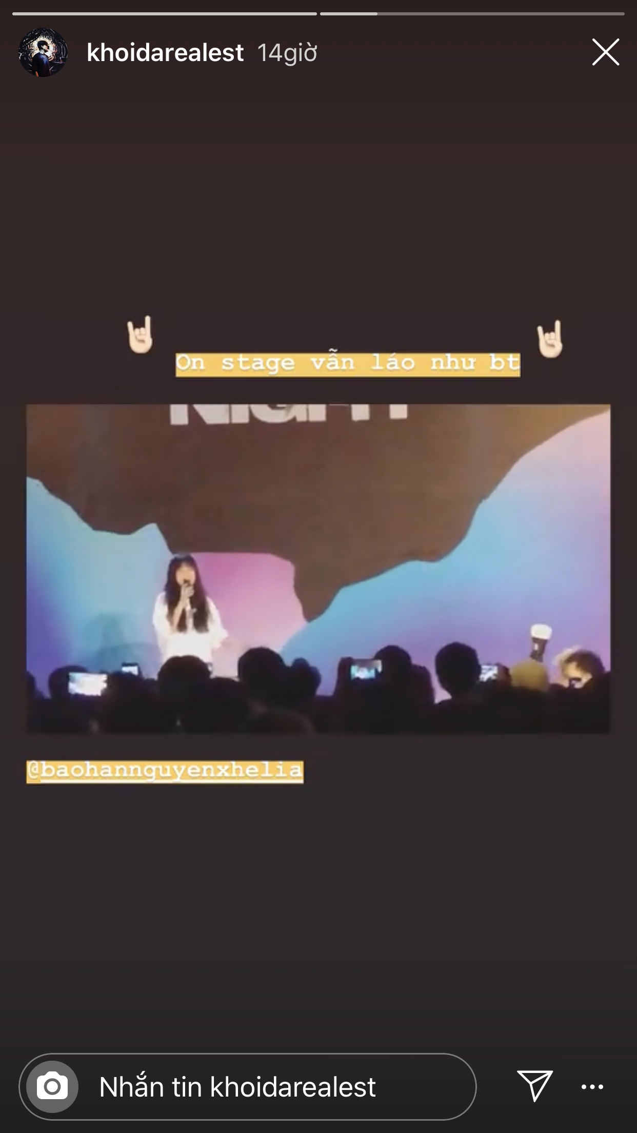 Rapper Khói và Bảo Hân bất ngờ xuất hiện trong một khung hình sau khi ...