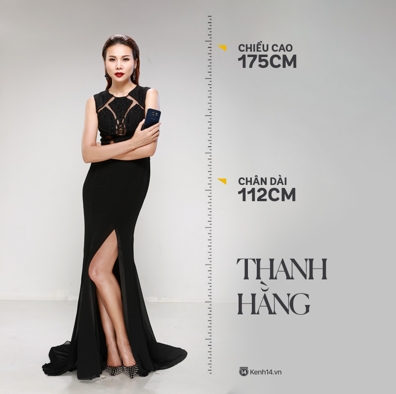 Mai Phương Thúy 1m8 chân 1m18, Lương Thùy Linh 1m78 chân dài tận 1m22 ...