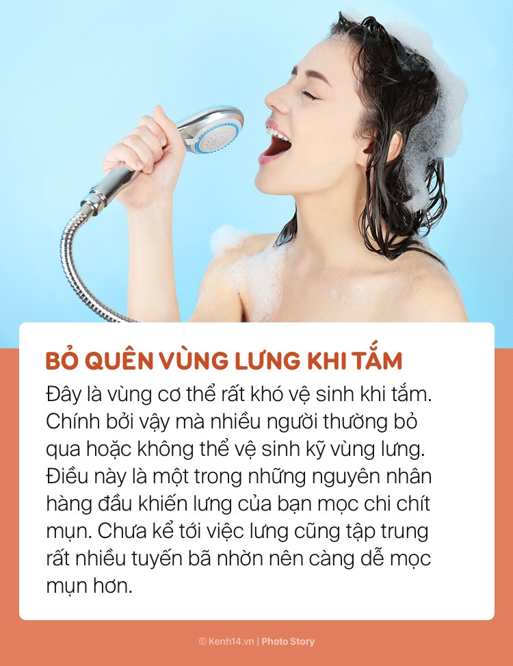Không phải tự nhiên mà mụn mọc đầy lưng, có thể bạn đã mắc những sai ...