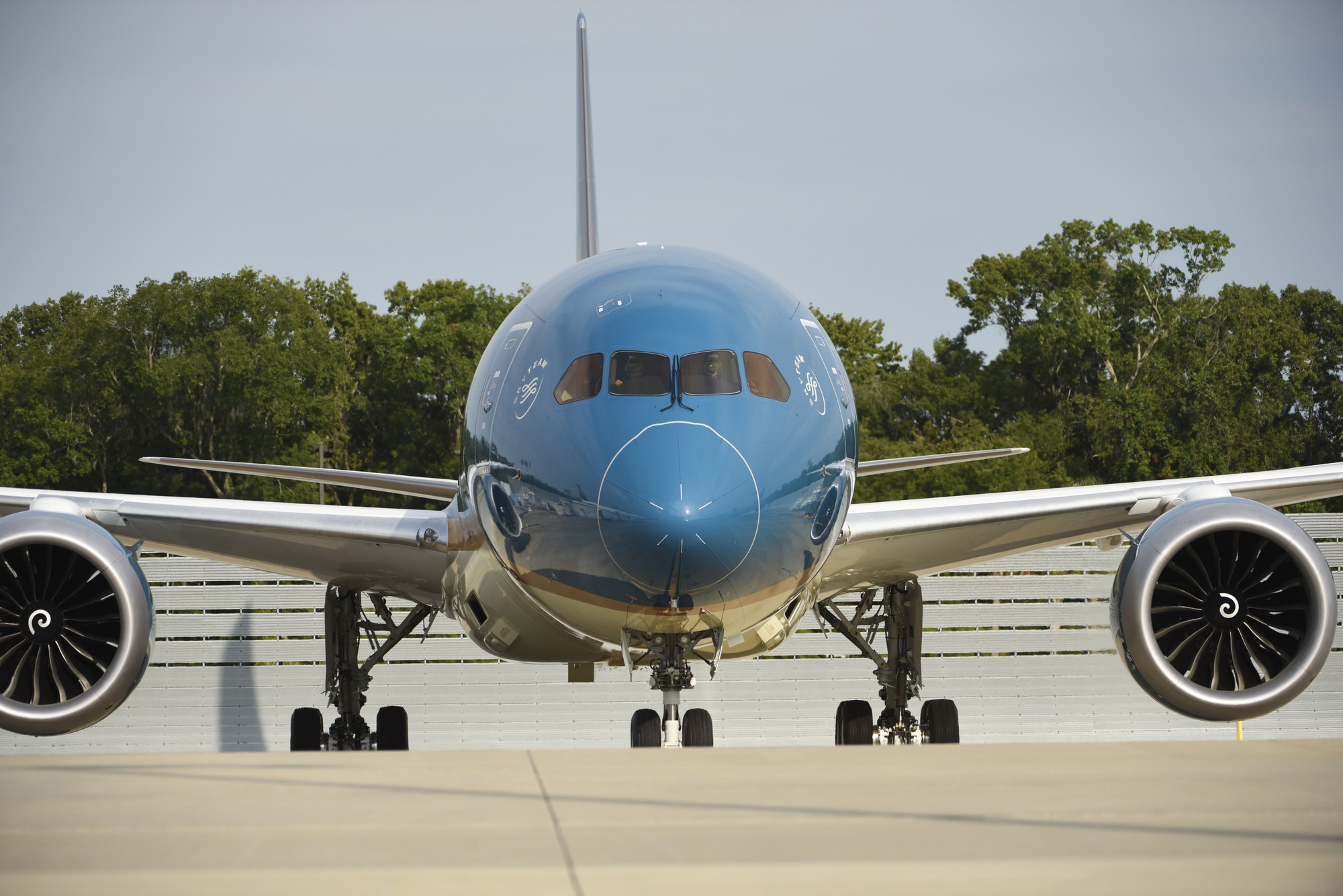 "Siêu máy bay" Boeing 787-10 lớn nhất Việt Nam đáp xuống Nội Bài