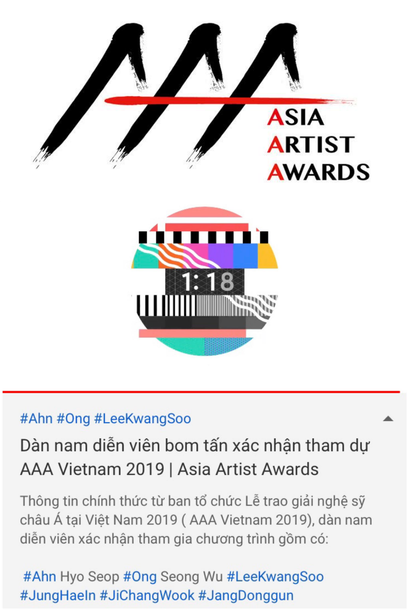 AAA 2019 tại Việt Nam lộ line up có Ji Chang Wook, Lee Kwang Soo và dàn ...