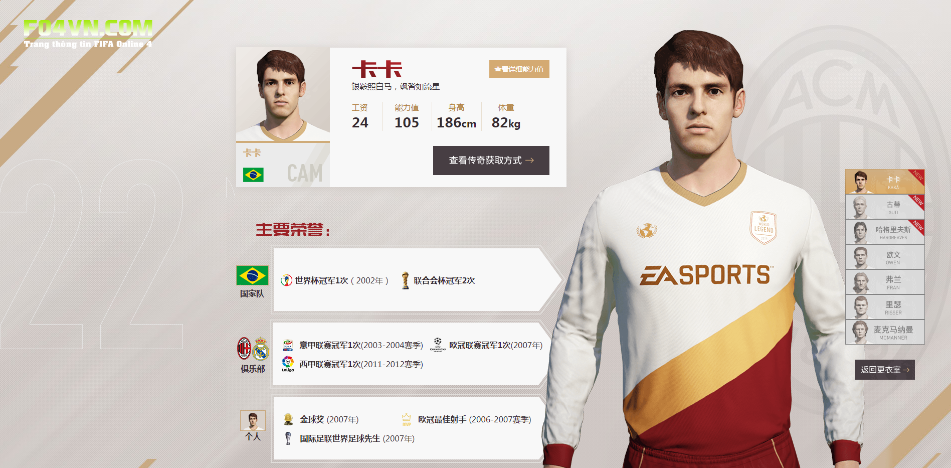 "Thiên thần" Kaka đã có mặt trong FIFA 20 với thẻ ICON, một ngày không ...