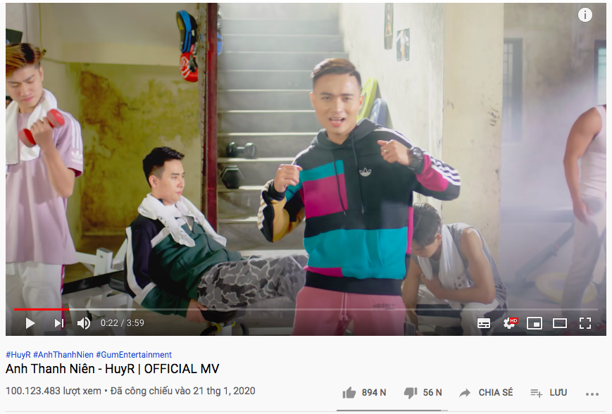 MV "Anh Thanh Niên" của HuyR đạt 100 triệu view