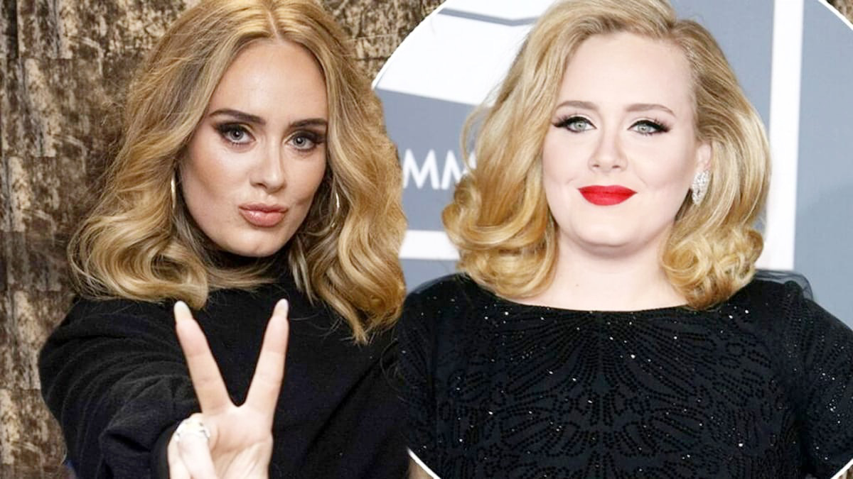 After a shocking weight loss, a series of photos of Adele when she was ...