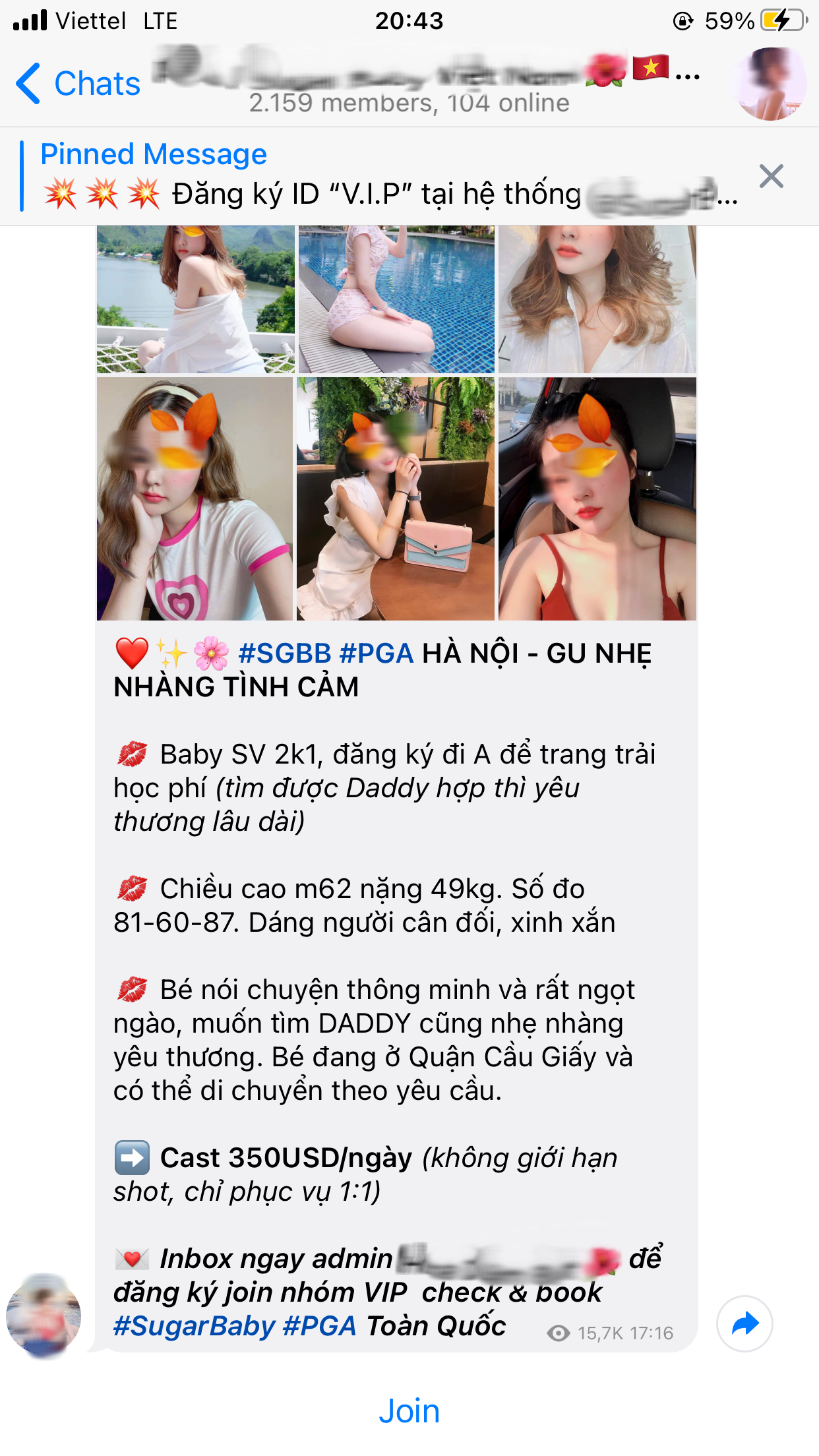 Telegram như một ổ tệ nạn: tràn lan hội nhóm tìm Sugar Baby, Sugar ...