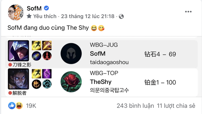 Bin rời WBG vì mâu thuẫn với SofM?