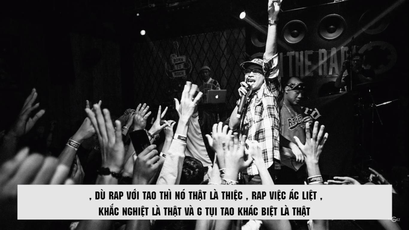 Lấy ví dụ về việc gieo vần thông dụng ở Rap Việt, Rhymastic tranh thủ ...