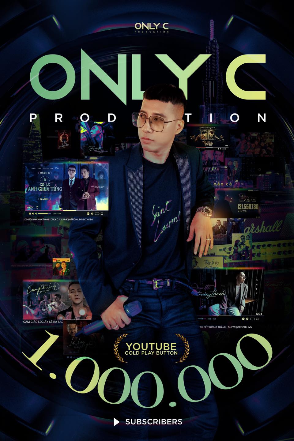 Only C giành nút vàng YouTube ngay sau MV kết hợp cùng Karik