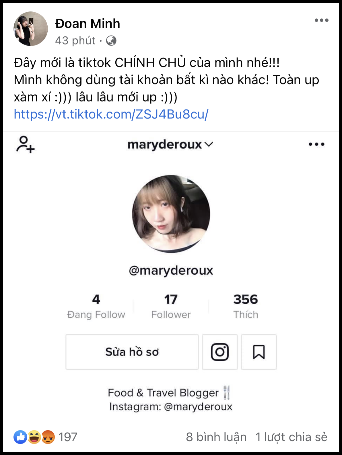 Động Thái Mới Của Cô Gái Có 12 Mối Tình Sau Vụ Lợi Dụng Sức Nóng để Quảng Cáo App Sex