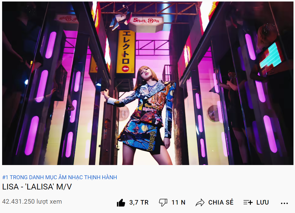 Thành tích Lisa debut solo sau 12h ra mắt MV LALISA