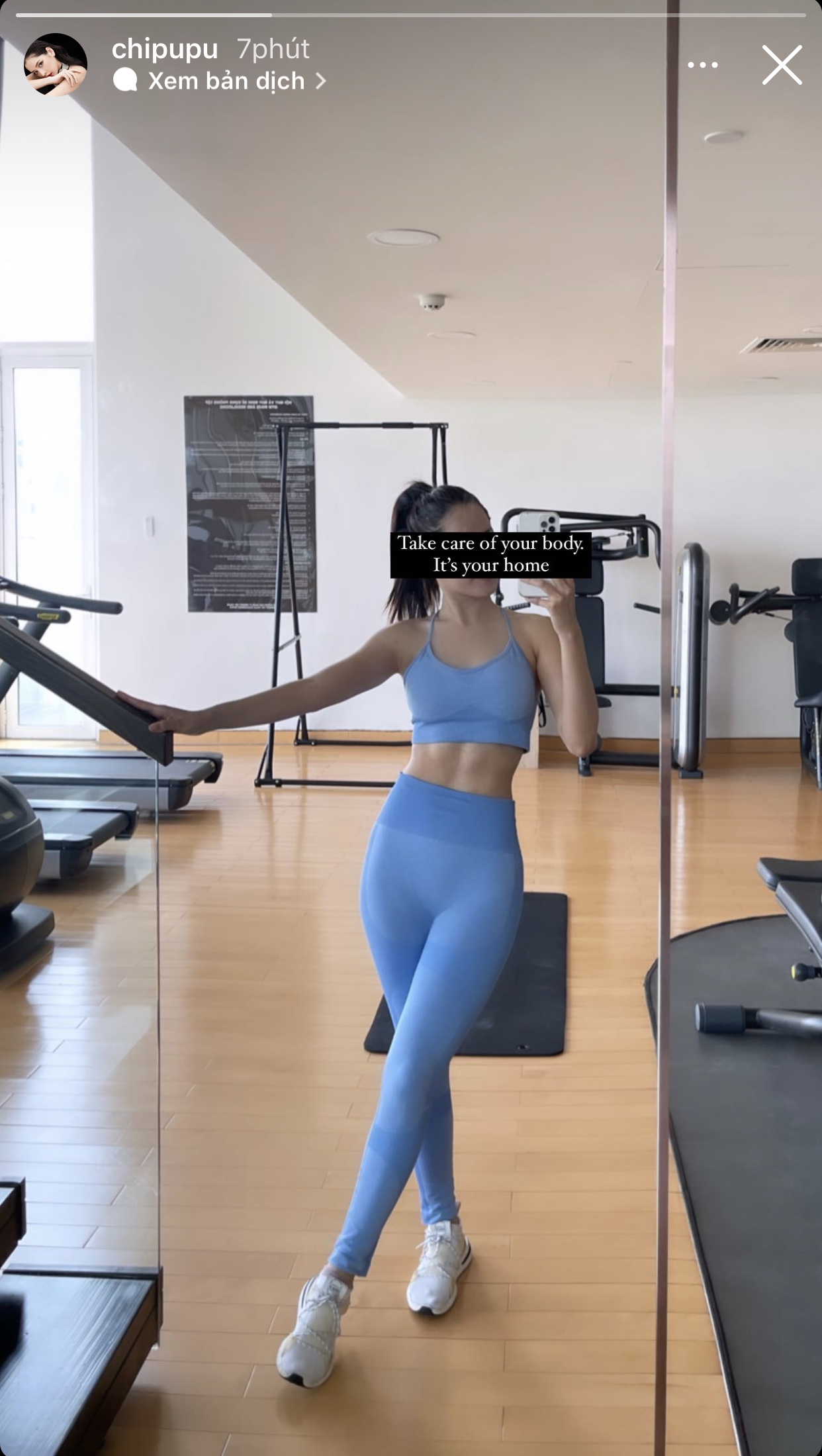 Chi Pu khoe dáng "đỉnh chóp" ở phòng tập, vòng 2 săn chắc lộ rõ múi ...