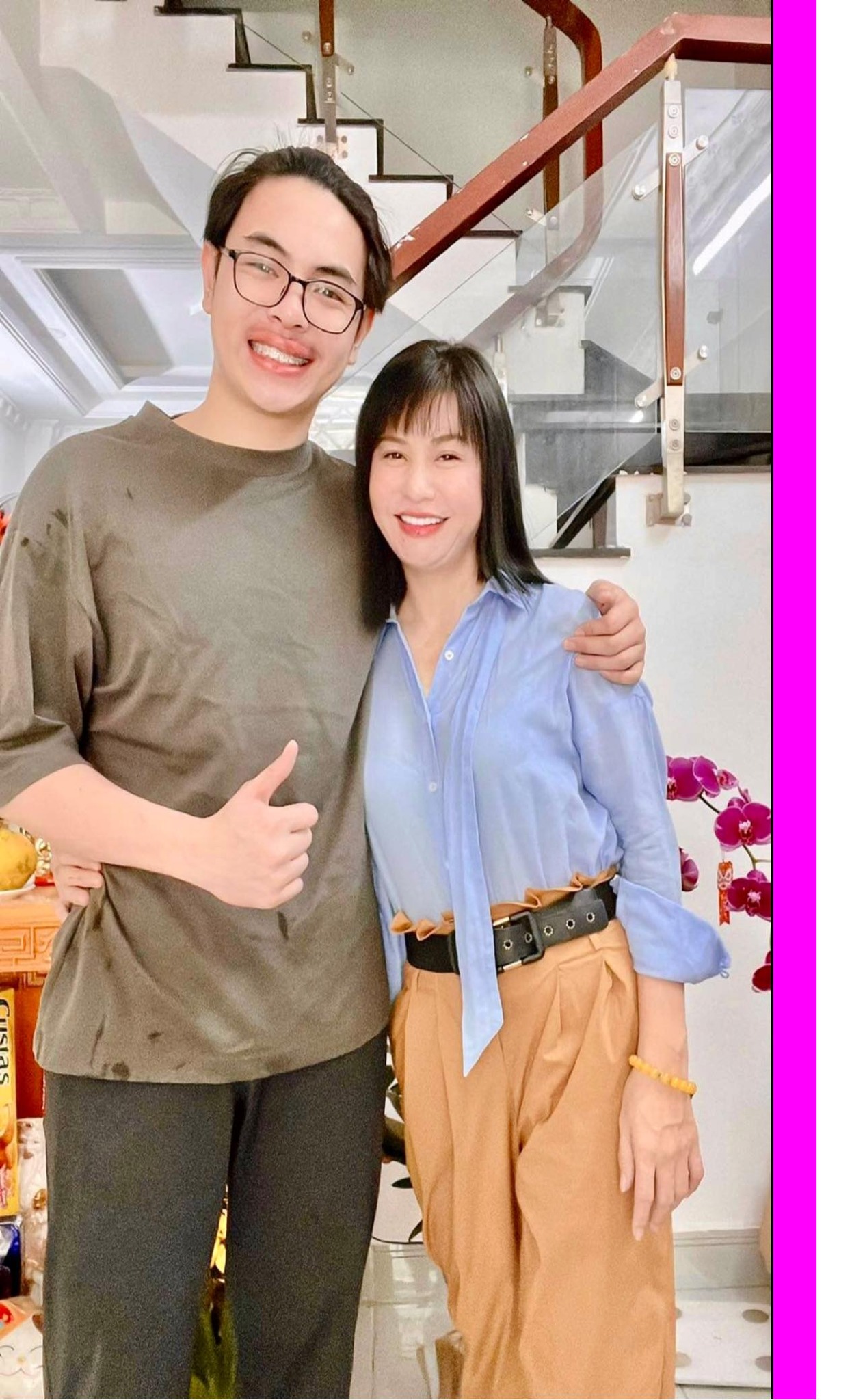 Con trai Cát Phượng - Thái Hoà có vẻ ngoài cao lớn vượt trội