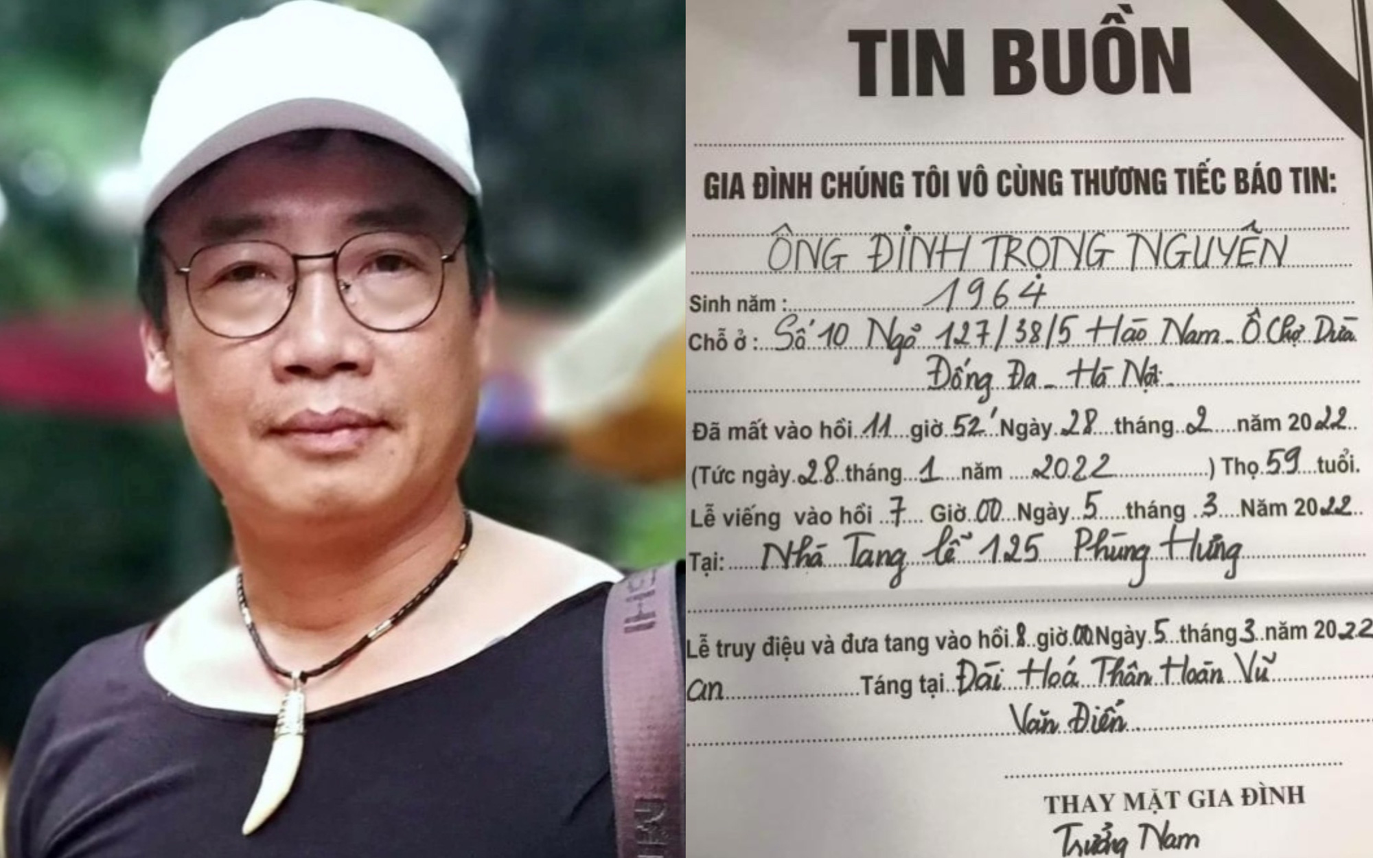 TRỌNG NGUYÊN QUA ĐỜI, tin tức Mới nhất Thông tin tang lễ của diễn viên ...