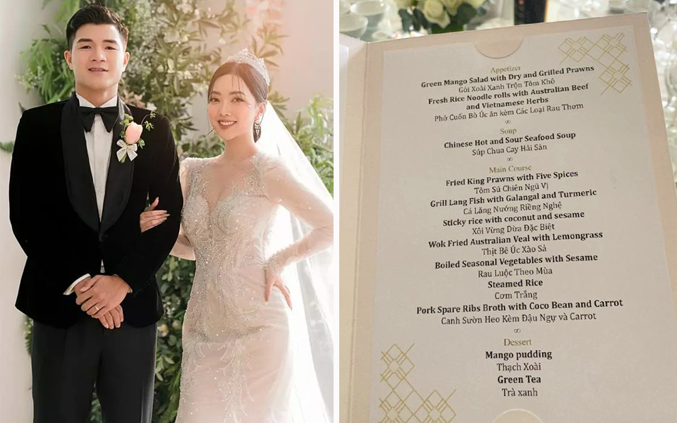 MENU ĐÁM CƯỚI, tin tức Mới nhất Menu tiệc cưới Hà Đức Chinh ở khách sạn ...