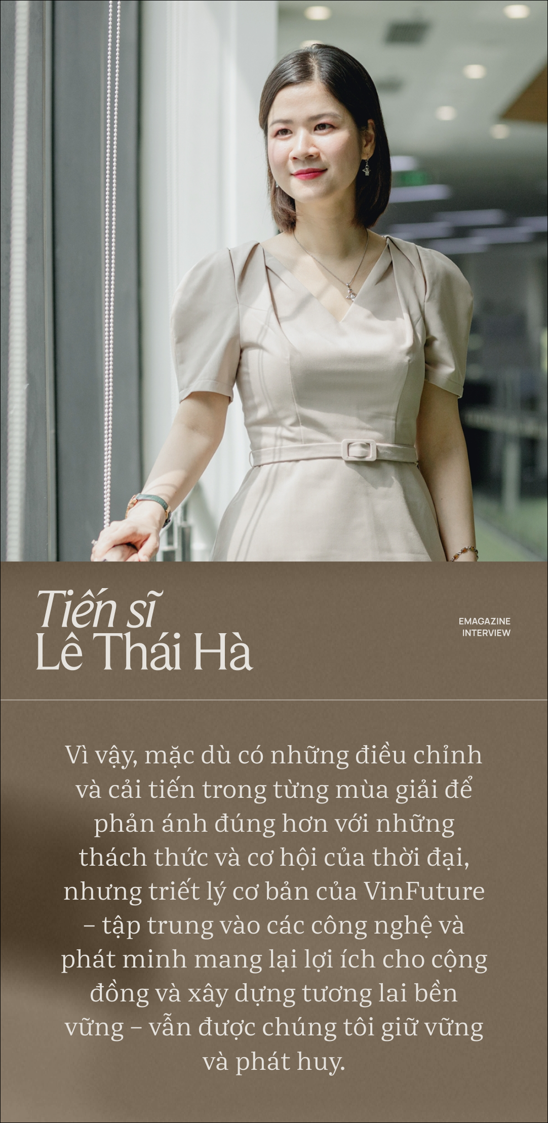 Gặp Lê Thái Hà, nữ tiến sĩ Việt 35 tuổi - giám đốc điều hành quỹ VinFuture, top 2% các nhà Khoa ...