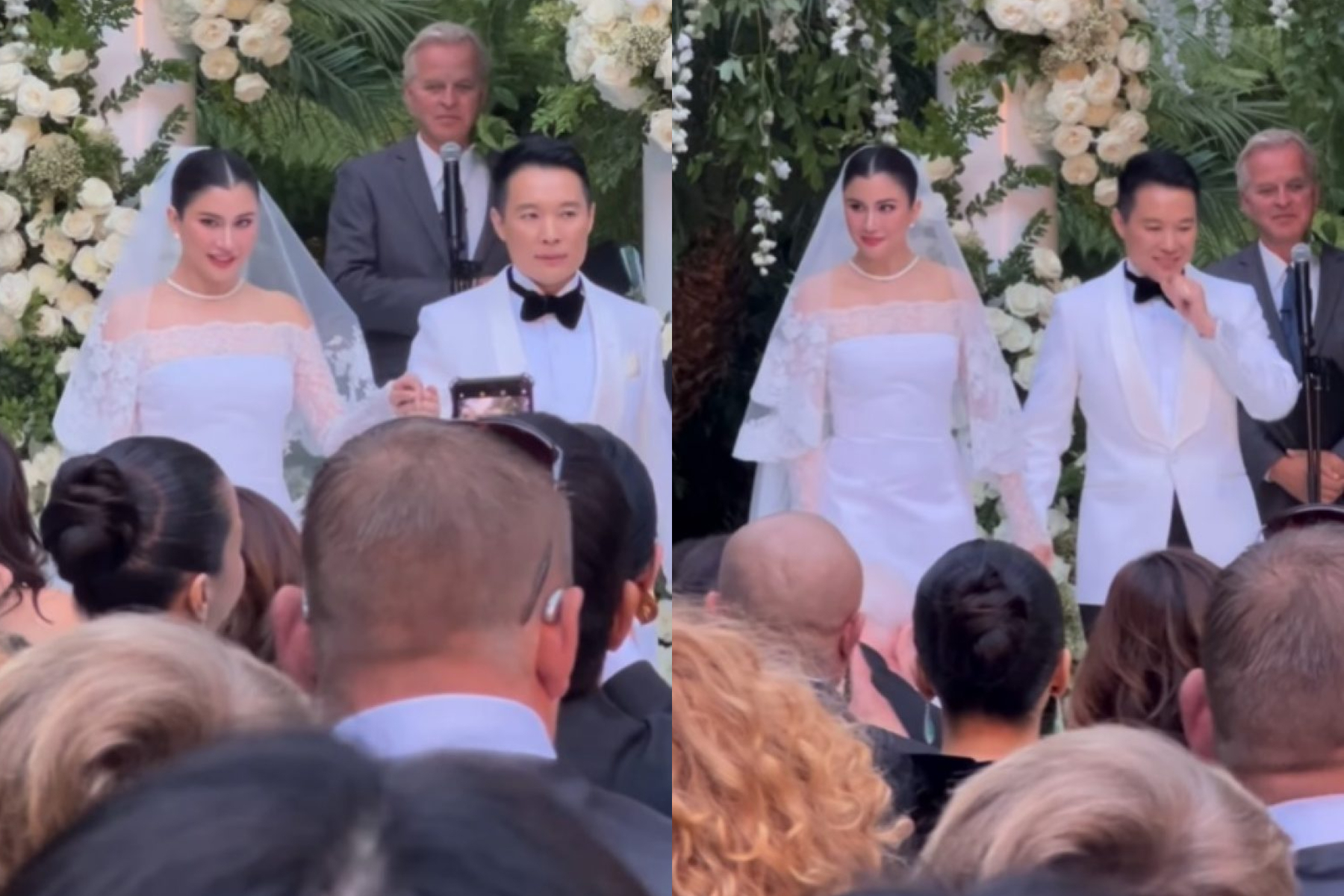 Hôn lễ Poo Praya: Cô dâu lau son giúp chú rể hơn 12 tuổi sau nụ hôn, bà hoàng Tbiz Chompoo Araya ...