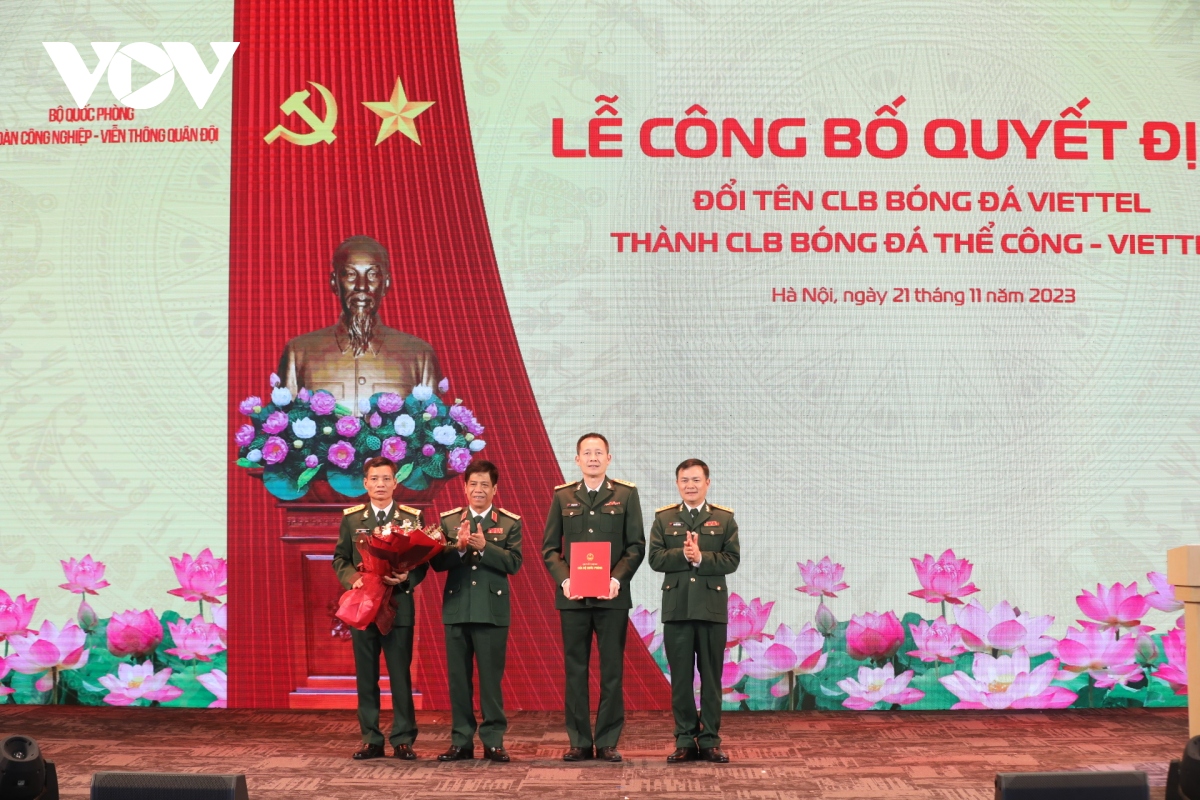 Viettel FC chính thức đổi tên thành Thể Công - Viettel