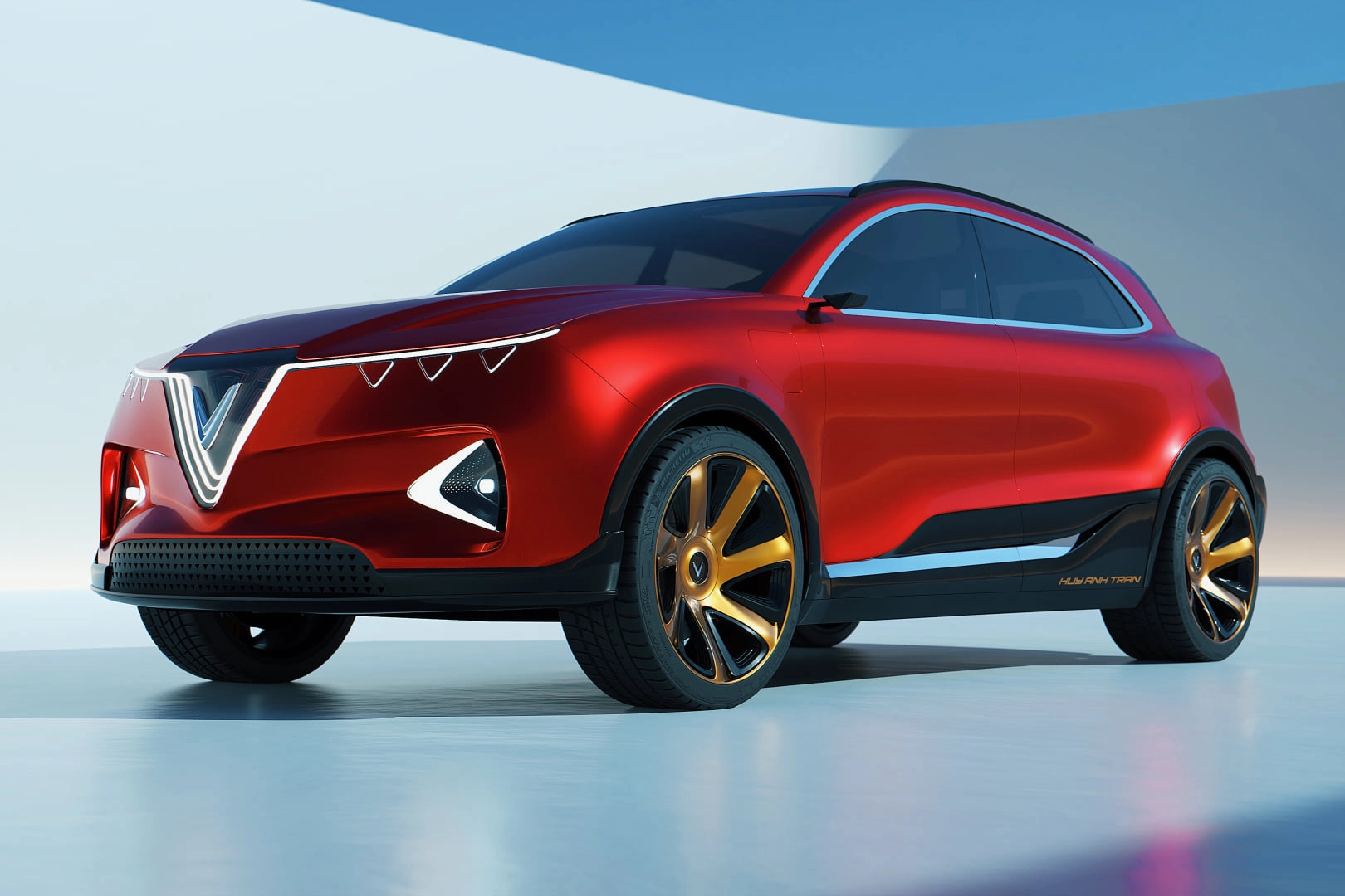 Designer 9X dựng ý tưởng đèn VinFast kiêm màn hình khủng độc lạ, chiếu ...