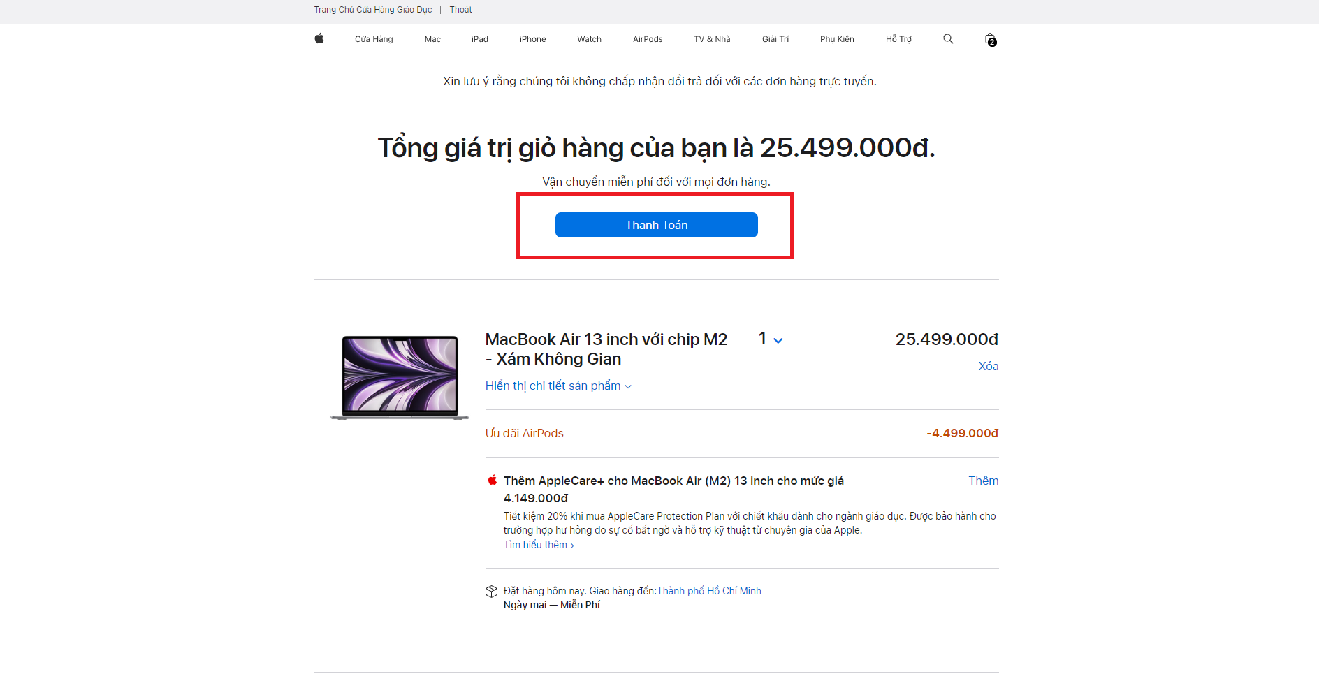 Hướng dẫn mua hàng theo chương trình ưu đãi giáo dục tại Apple Store ...