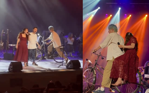 THẮNG NGỌT, tin tức Mới nhất MC Diệp Chi được Thắng (Ngọt) đạp xe chở ...