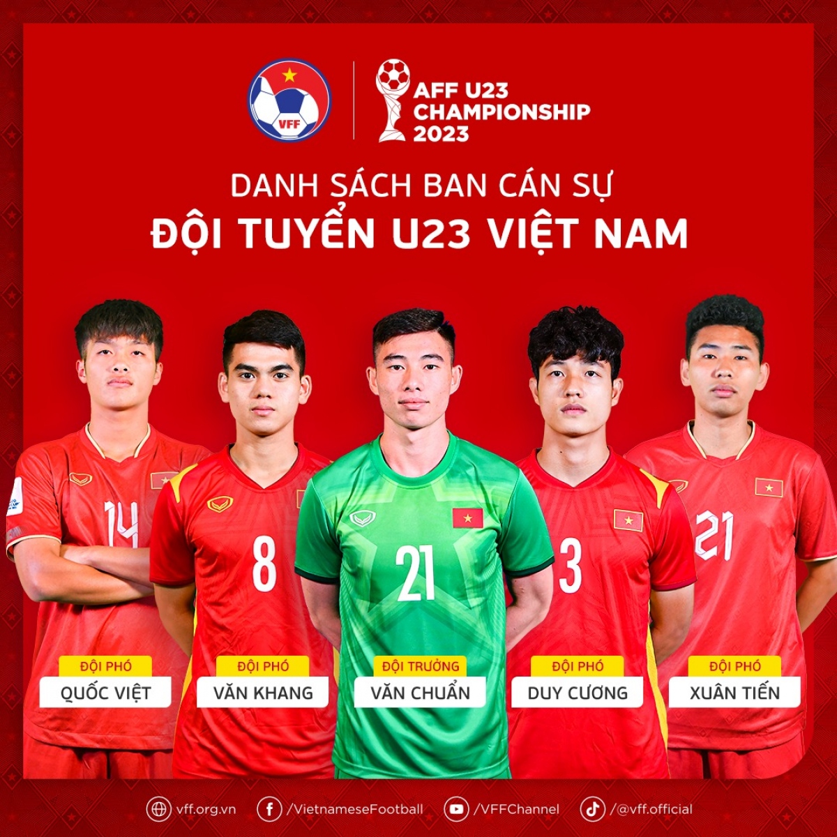 Lộ diện đội trưởng U23 Việt Nam tại giải U23 Đông Nam Á 2023