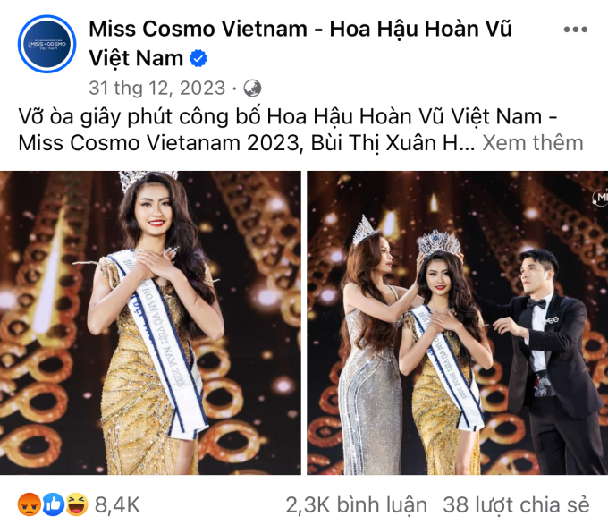 Fanpage Hoa Hậu Hoàn Vũ Việt Nam Nhận Bão Phẫn Nộ Hậu Kết Quả đăng