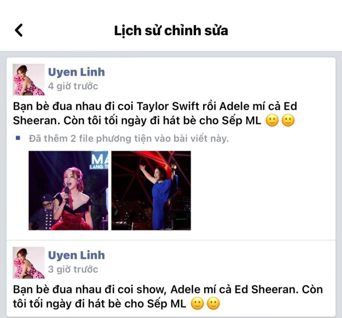 Cồng kềnh như "chị đẹp" Uyên Linh: Viết tên Taylor Swift lên status xong vội vã.. xóa đi, do sợ ...