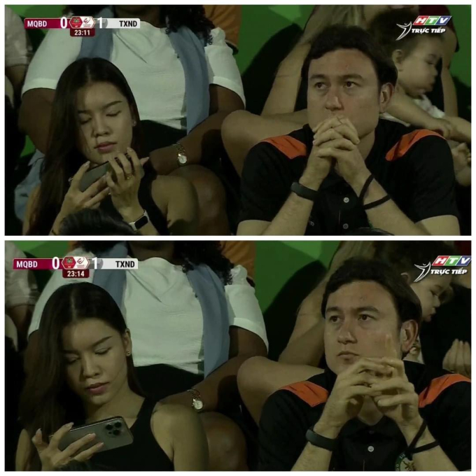 Đặng Văn Lâm vừa tình tứ với Yến Xuân tại Gala QBV, giờ lại trầm tư trên khán đài, có chuyện gì đây?