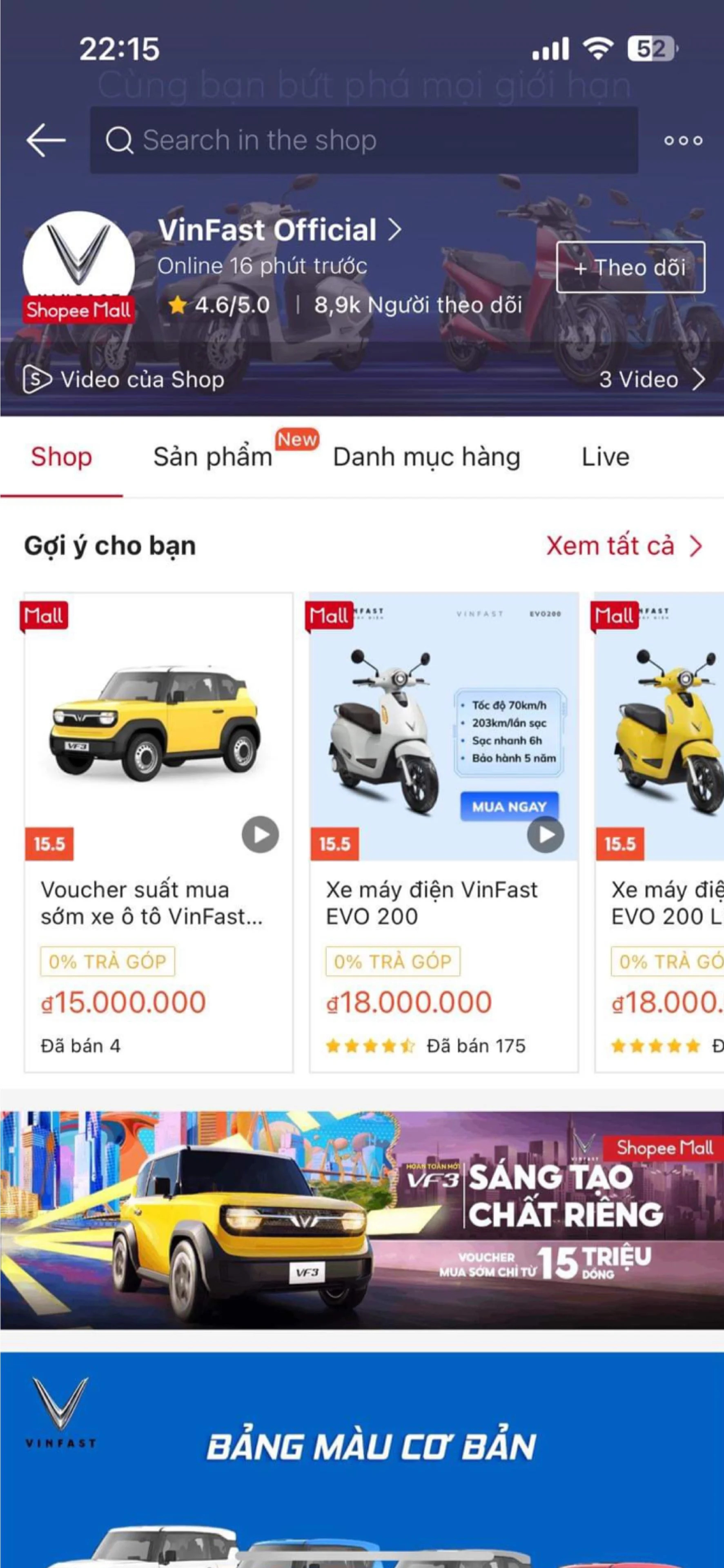 Tỷ phú Phạm Nhật Vượng đem xe điện VinFast VF 3 lên Shopee, livestream ...