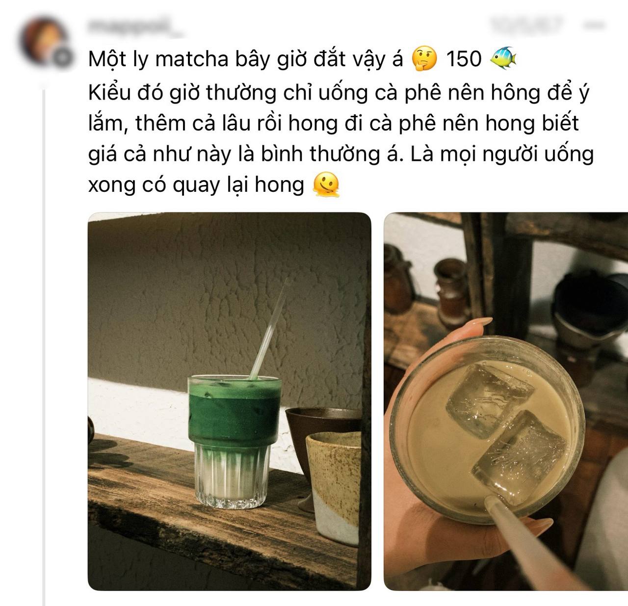 Tranh cãi ly matcha giá gần 200k: “Đắt hơn cả tiệm nổi tiếng tại Hàn ...