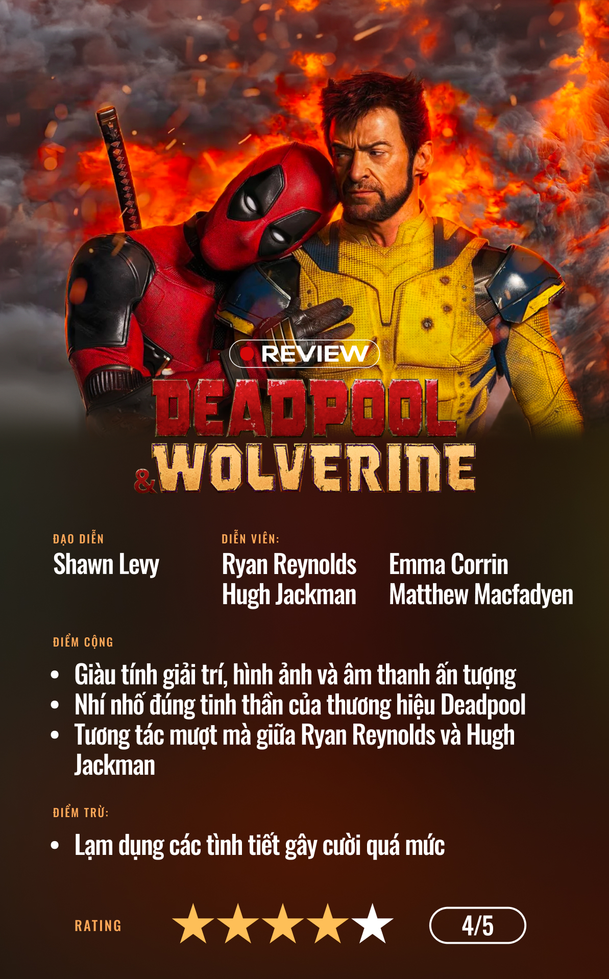 Deadpool & Wolverine: Bom tấn giàu tính giải trí vực dậy cả Vũ trụ Điện ảnh Marvel
