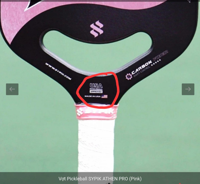 Thương hiệu vợt pickleball Việt bị tố lừa dối khách hàng vì dòng chữ "made in USA", đại sứ ...