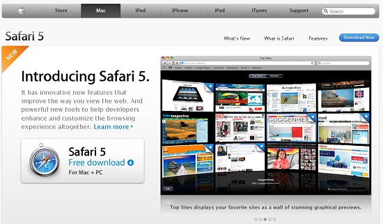 Giới thiệu trình duyệt Safari 5 vừa "ra lò"