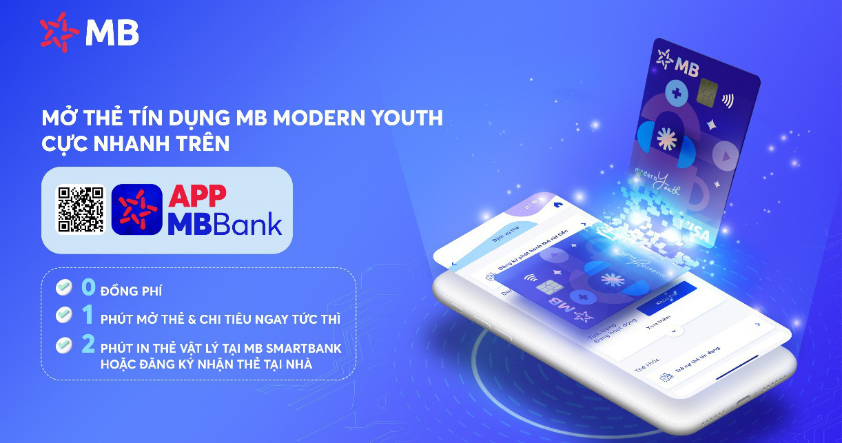 Phát hành thẻ tín dụng online siêu tốc chỉ trong 1 phút trên App MBBank