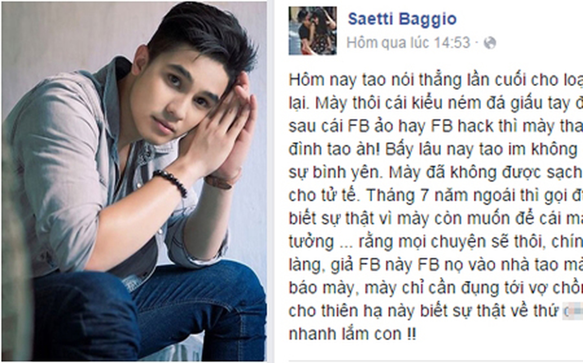 Nghi án Saetti Baggio đăng đàn chửi Andrea bằng những lời lẽ khá nặng nề