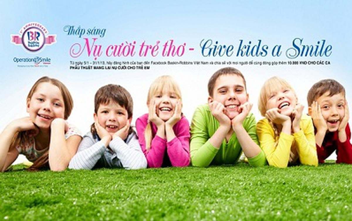 Cùng Baskin - Robbins “Thắp sáng nụ cười trẻ thơ”