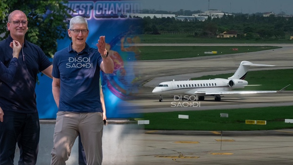 Cận cảnh CEO Tim Cook lên chuyên cơ riêng rời Việt Nam, kết thúc 2 ngày ...