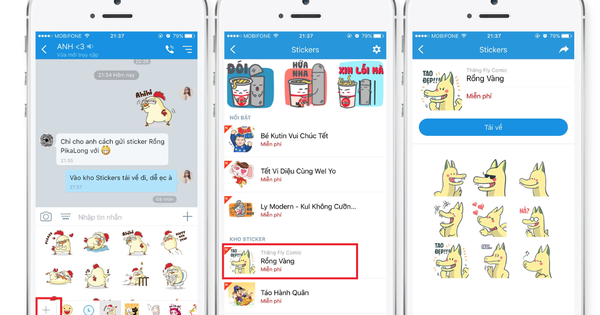 Sticker Rồng Pikachu cực “bựa” nay đã xuất hiện trên Zalo