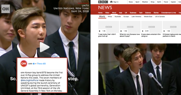 CNN, BBC và loạt báo đài quốc tế lớn ấn tượng trước bài phát biểu của BTS tại LHQ: 7 chàng trai ...