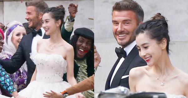 Lộ ảnh hậu trường David Beckham "kết hôn" với Angela Baby, nhan sắc mỹ ...
