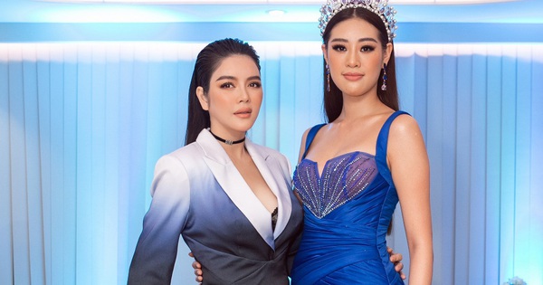 HHHV Khánh Vân đội vương miện đọ dáng cùng Lý Nhã Kỳ trên thảm đỏ