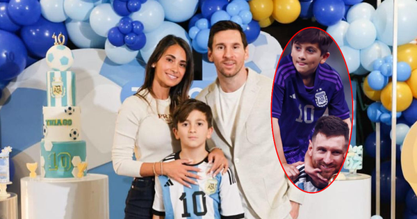 Con trai 10 tuổi rất hiểu chuyện của Messi: Lặng lẽ bóp vai cho bố sau ...