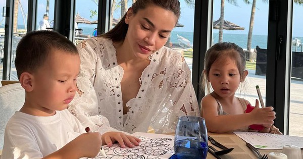 Hồ Ngọc Hà đưa Lisa - Leon đi làm cùng, biểu cảm của cặp song sinh ...