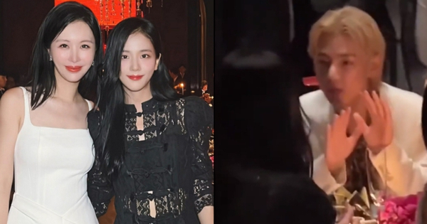 Dậy sóng clip Jisoo (BLACKPINK) tám chuyện say sưa với “em rể” V (BTS ...