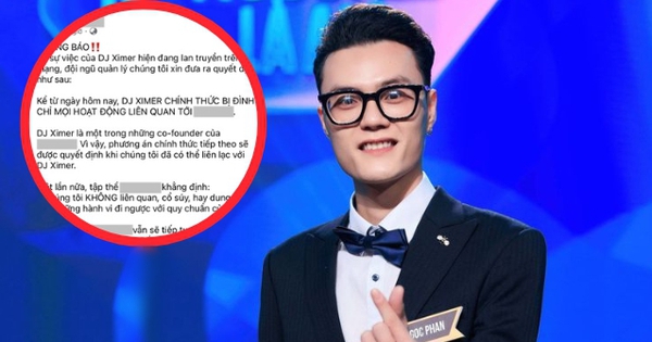 DJ Ximer chính thức bị đình chỉ mọi hoạt động liên quan đến nơi làm việc