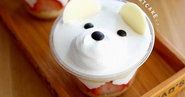 Ngất ngây với bánh kem gấu nằm gọn trong ly