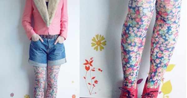 Độc đáo legging hoa